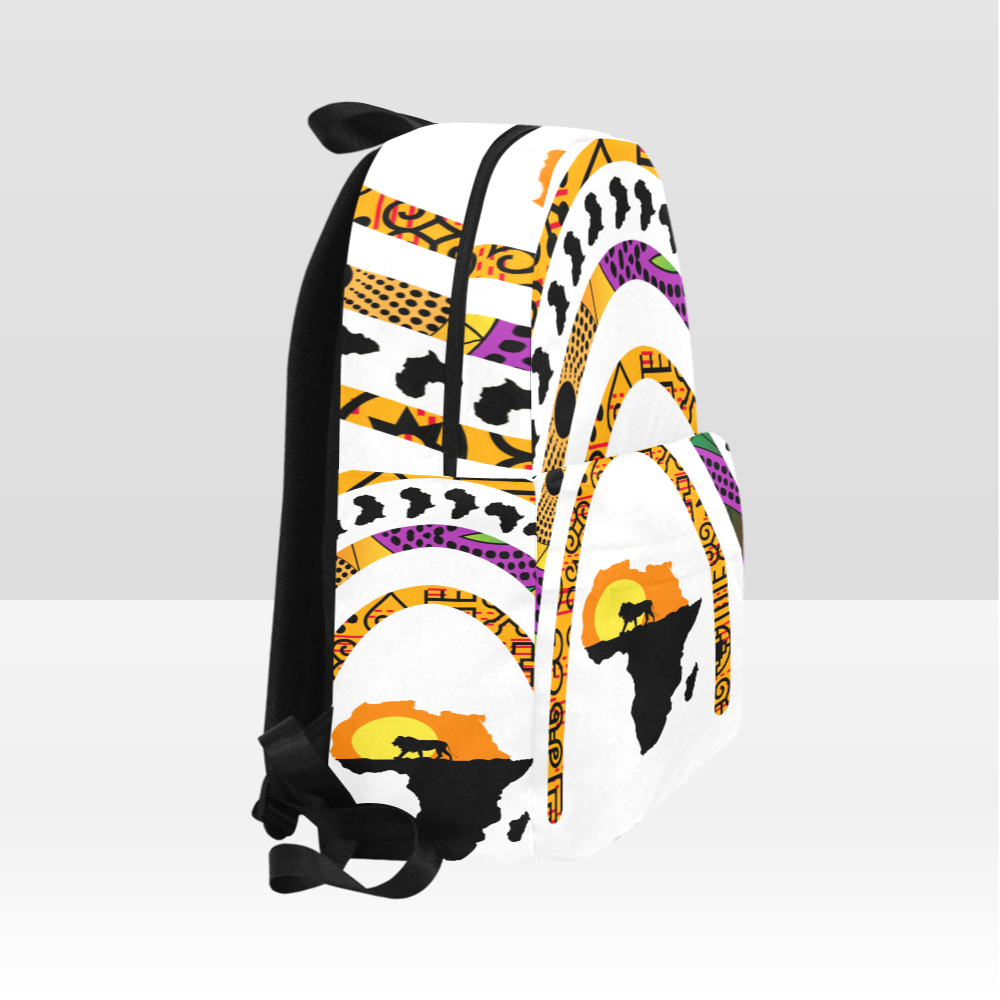 African Print Backpack