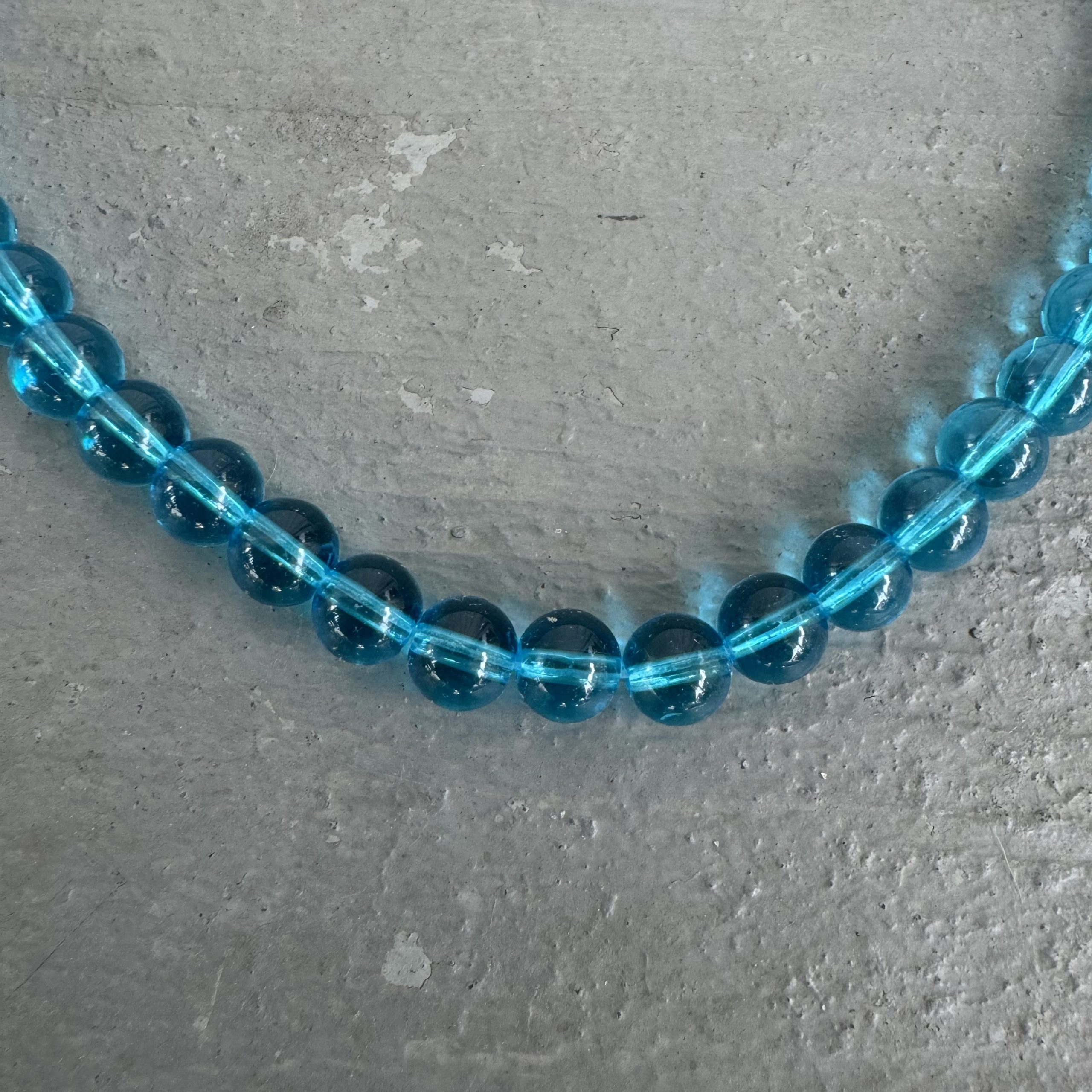 Azure Blue Glass Bead Necklace – miiriya